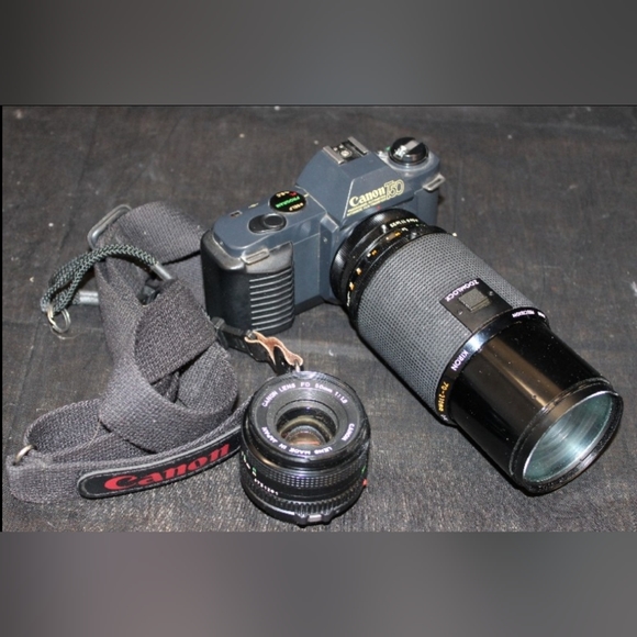 Canon | Cameras, Photo & Video | Vintage Canon T5 35mm Film Camera Bundle With Lenses Strap ...